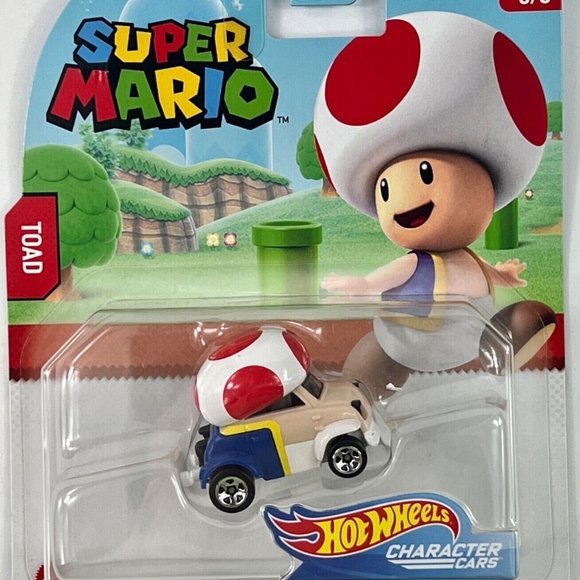 Hot Wheels | Toys | Hot Wheels Character Cars Mario Bros Toad Car ...